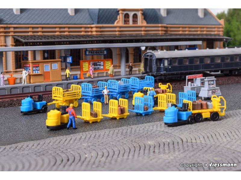 N Bahnsteigwagen-Sortiment Viessmann-Kibri-Vollmer Modellbau 37530